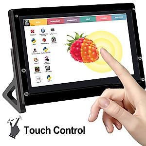 DORHEA for Raspberry Pi 7" Touch Screen Monitor Module 7 inch IPS Display Portable Touchscreen Computer 1024X600 Game Monitor for Pi 4/3/2/ Zero/B B+,Support Raspbian Ubuntu Xbox /PS4 /Mac iOS/Win10