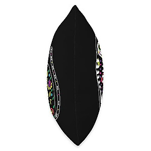 Colorful Sugar Skull Cat - Mexican Dead Celebrations Throw Pillow