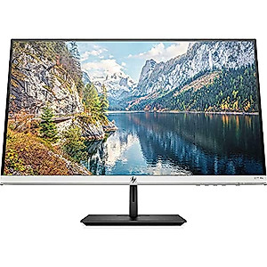 HP 27f Monitor 27” 4K UHD (3840 x 2160) 60Hz Refresh Rate IPS Panel 5ms GTG 16:9 300 nits Brightness Up to 1.07 Billion Colors AMD FreeSync Technology 178° Viewing Angle DisplayPort + HDMI Cable