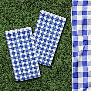 Blue Gingham Plaid Pocket Pack, Plaid Facial Tissue, 8 Pack