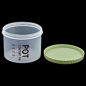 Qtqgoitem Plastic Kitchenware Round Shaped Food Cereal Soybean Crisper Storage Container Pale Green (model: 2d4 0ad aef 3f7 0ae)