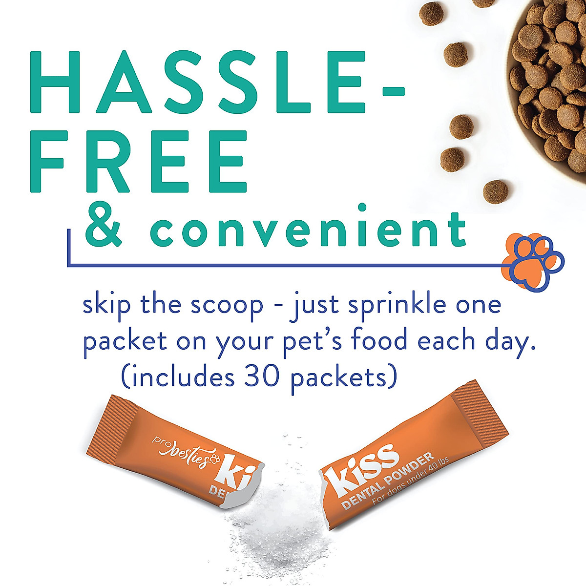 ProBesties Complete Dental Care for Dogs (sm), Probiotic Food Topper Dental Powder for Dogs - Bad Breath Treatment for Dogs - Dog Breath Freshener & Perio Support - Dog Bad Breath Eliminator