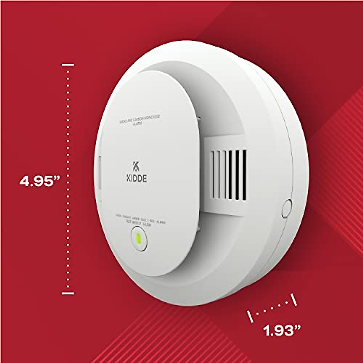 Kidde Smoke & Carbon Monoxide Detector, AA Battery Powered, LED Warning Light Indicators