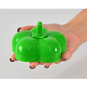 HOME-X Green Bell Pepper Holder, Vegetable Keeper, Food Saver, Useful Kitchen Gadgets