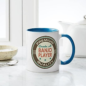 CafePress Banjo Player Vintage Mug Ceramic Coffee Mug, Tea Cup 11 oz