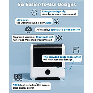 Memoking Bluetooth Label Maker - M200 Thermal Label Printer for Small Business, Address, Logo, Mailing, Office Organization, Kitchen, Label Maker Machine for Phones & PC, 3 Roll Labels