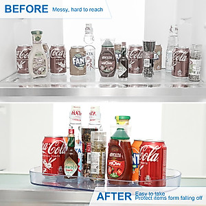 SAMTURUI Lazy Susan Turntable Organizer for Fridge, 360° Rotating, Lazy Susan Spice Storage for Cabinet, Refrigerator, Pantry, Kitchen, Table, Bathroom, Countertop