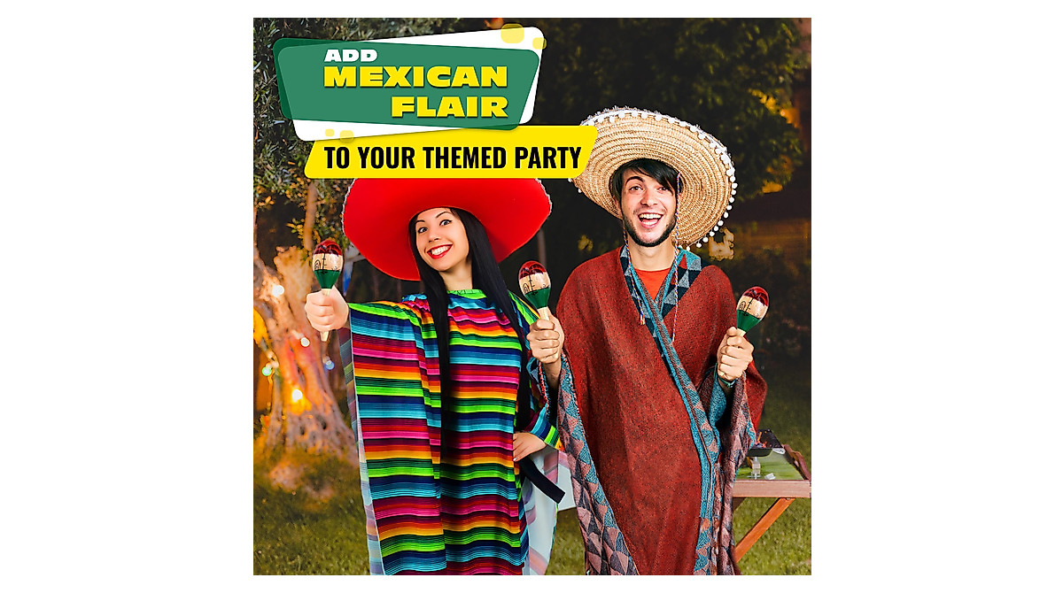 Vibrant 2Pcs Mexican Maracas - Perfect for Parties