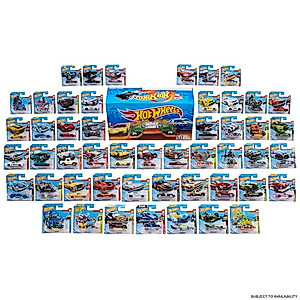 Hot Wheels Toy Trucks & Cars, 50-Pack, Set of 50 1:64 Scale Individually Packaged Vehicles, Instant Collection (Styles May Vary) (Amazon Exclusive)