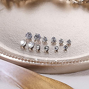 14G 4-20Pcs Surgical Steel Dermal Piercing Jewelry Cubic Zircon Micro Dermal Anchor Tops Titanium Base Dermal Piercing