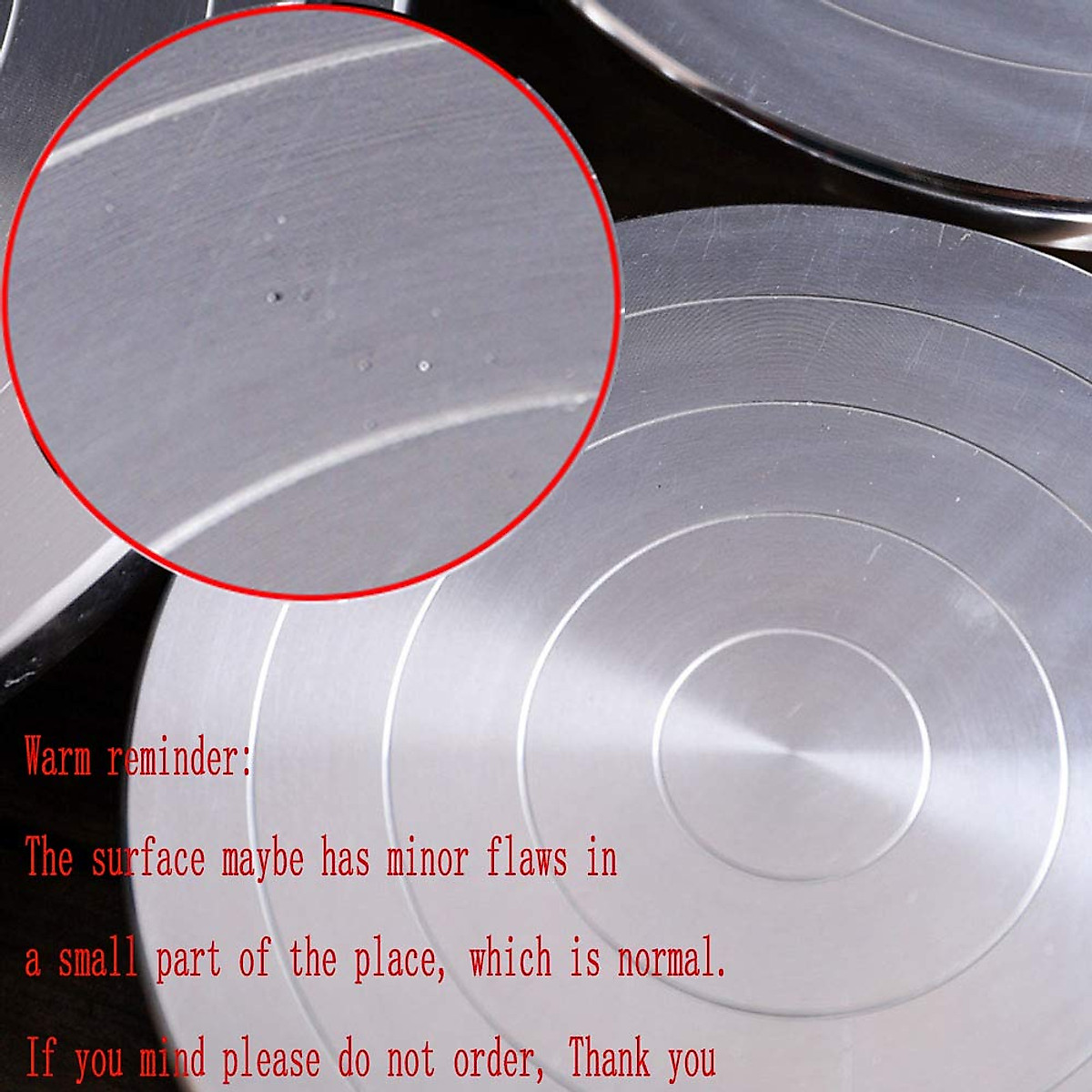 WNGDUA Pottery Turntable 8"/20CM Double-Sided Pottery Wheel Rotating Turntable DIY Clay Tools Sculpting Rotary Plate Aluminium Alloy Cake Turntable Stand Ceramic Sculpting Pottery Cake Turntable