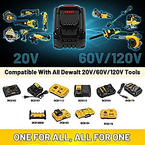 CaliHutt 【Upgrade】 20V/60V/120V MAX 9.0Ah Replacement Battery for Flexvolt MAX DCB606 DCB612 DCB606-2 DCB609-2 DCB204 DCB206 Cordless Power Tools Lithium-ion Battery