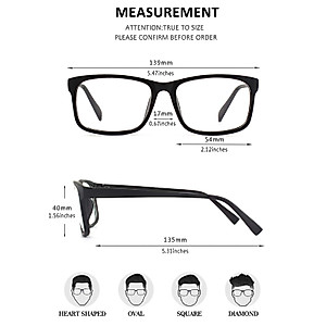 GQUEEN Fake Clear Glasses Non Prescription Glasses Eyeglasses Rectangular Frame Matte Black, 201512
