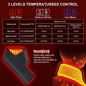 Electric Heated Scarf for Gift Women Men Rechargeable Scarves Shawl Blanket with Battery Neck Heating Pad