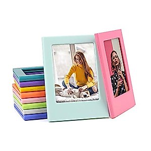 QUEEN3C 10 Pieces Colorful 3 Inch Mini Film Magnetic Photo Picture Frame, Mini Table Photo Frame, Fridge Magnetic Photo Frame. Compatible with Fujifilm Instax Mini, Small Polaroid Photos.