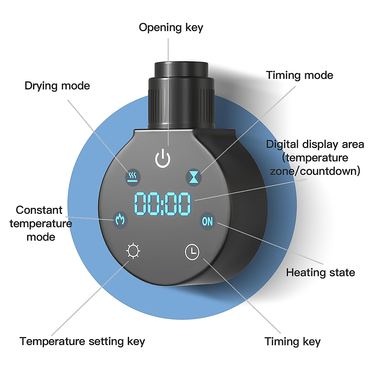 Geobella Wall Mounted Towel Warmer for Bathroom 4 Bars with Timer & Temperature Adjustments,Electric Heated Towel Drying Rack, Black 1.37 * 21.6 * 13.77inch