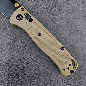 6.5in Mini Folding Knife - Axis Lock Pocket Knife with 7Cr17Mov Steel Black Blade and Glass Reinforced Nylon Handle, Thumb Stud，Belt Clip, for EDC Camping Hunting