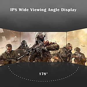 OUMIFA Portable Monitor USB-C 4K 17.3'' HDR FHD IPS Laptop W/Smart Cover & Dual Speakers External for PC Phone PS4 Xbox Switch Slide, 4K touch screen