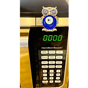 LUCKBOOSTIUM Decorative Magnets for Refrigerator, Cabinet Locker, Whiteboard - Metal Alloy Charms Collection - Office and Home Decor - Accessories for Good Sign & Charm (Owl)