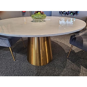 Neos Modern Furniture T0837GY Dining Table, White/Gray