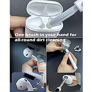 Bluetooth Earbuds Cleaning Pen for Airpods Pro,3 in 1 Multi-Purpose Cleaner Kit Soft Brush for Cleaning The Earwax,Dust in Bluetooth Headset Box,Camera,Mobile Phone