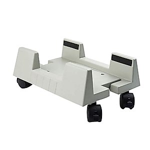 YGCBL Multifunction Portable Hand Trucks,Trolleyplastic Dolly Transport Roller Dollies Adjustable Abs Plastic Computer Host Tray Rack Portable with Brake 20Kg Capacity, 2 Colors,White