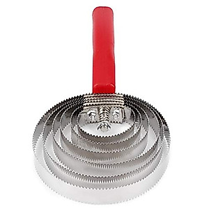 Gojiny 6 Ring Curry Comb Reversible Metal Horse Curry Comb Stainless Steel Dog Spring Curry Comb with Comfortable Grip for Grooming Shedding Horse Sheep and Pet