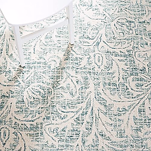 SAFAVIEH Micro-Loop Collection 5' Square Grey/Ivory MLP379F Handmade Premium Wool Area Rug