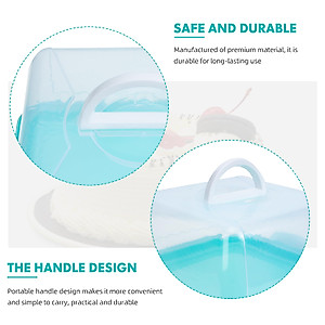 LIFKOME Cake Carrier with Lid and Handle, Clear Cake Container Locking Cake Come Box Pie Carrier Cake Serving Stand Holder Cake Keeper Platter Tray for Transport and Storage