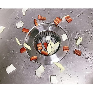 Sink Strainer Drain Hole Filter Trap Stainless Steel Bath Strainer Waste Screen Bathroom Kitchen Gadgets 11cm