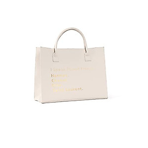 MODERN VEGAN TOTE BAG - Fluent French (Ivory)