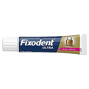 Fixodent Ultra Max Hold Denture Adhesive, 2.2 oz, (Packaging may vary)