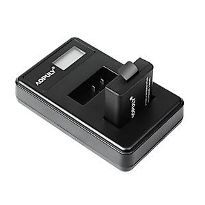 AOPULY 4-Pack PG1050 Rechargeable Action Camera Battery & LCD Dual Charger for 4k Action Camera AKASO EK7000, APEMAN, EKEN, Campark, SOOCOO, DBPOWER, Crosstour, FITFORT, DROGRACE