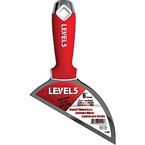 6" Clipped Drywall Pointing Knife - LEVEL5 | Metal Hammer End | Pro-Grade Finishing Tools | Sheetrock Gyprock Plasterboard Mud | 5-201