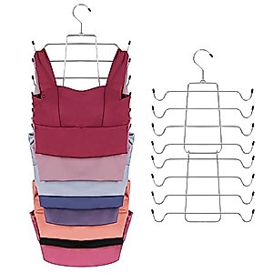 ZEDODIER Tank Tops Hangers，Bra Hanger 2 Pack Metal Space Saving Hanger Closet Organizer for Tank Tops, Bras, Camisoles, Scarfs or Belts