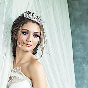 Velscrun Happy Birthday Queen Crown and Sash, Crowns for Women Birthday Queen Sash, Tiara for Women Birthday, Silver Tiaras and Crowns for Women, Happy Birthday Decorations Accessories for Women