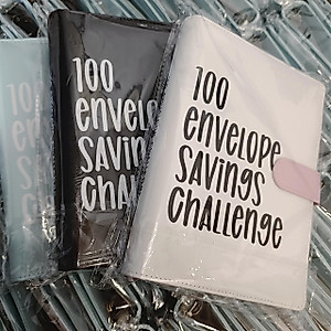 100 Envelope Challenge Binder Book Gift, [2024 New] Easy and Fun Way to Save $5,050, Savings Challenges Budget Book Binder with Cash Envelopes for Budgeting Planner & Saving Money (Lilac)