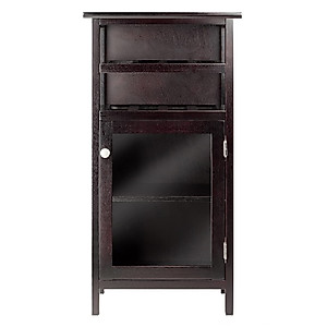 Winsome Alta Wine Cabinet, Dark Wood (92119)