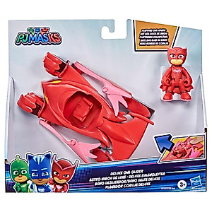 PJ Masks Toys Owlette Deluxe Vehicle with Flapping Wings and Owlette Action Figure, Preschool Toys for 3 Year Old Boys and Girls and Up