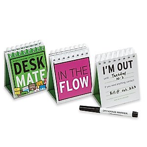 Trainers Warehouse Deskmate - Office Desk Accessories, Desk Signs, Funny Office Gifts | 24 Signs to Discourage (or Invite) Distractions in an Open Office or WFH Setting, ‎4.25 x 1 x 0.39 inches