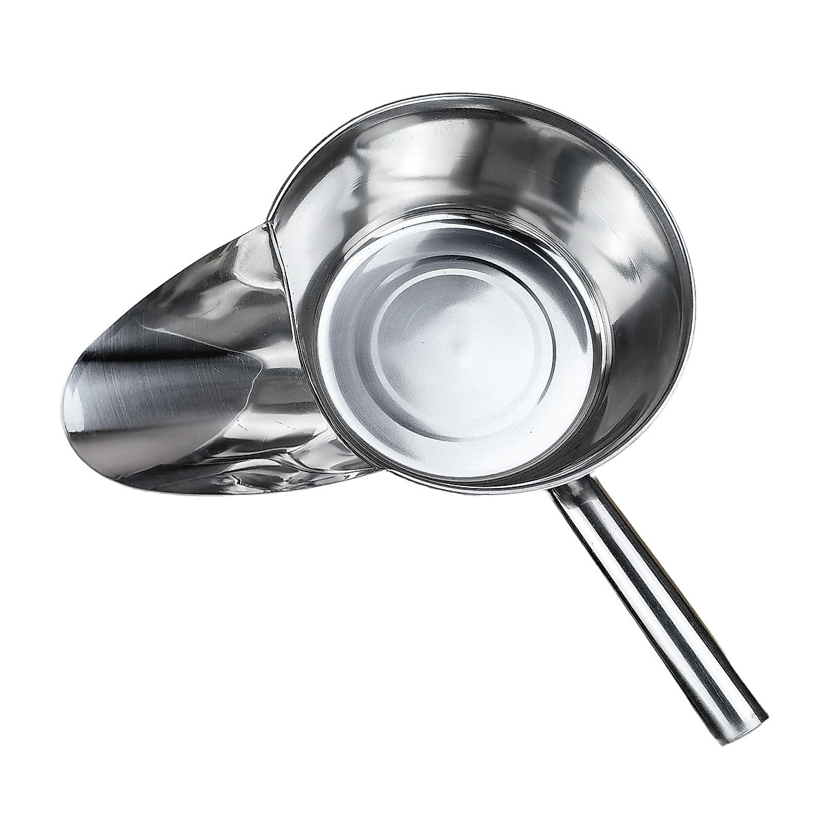 IEUDNS Stainless Steel French Fry Scoop Popcorn Scoop Utility Scoop Chip Popcorn Bagger French Fry Bagger Scoop for Ice Nuts Snacks, 21cm Right