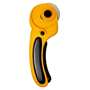 45mm Rotary Cutter, RosyMyth Fabric Cutter, for Paper, Leather Cutting, Quilting Sewing Scrapbooking, Seamstress, Tailors (Yellow)