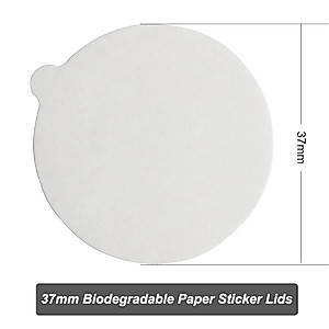 Biodegradable Paper Lids Seals for Reusable Espresso Capsules Stainless Steel Refillable Coffee Pods Stickers Covers Compatible for Nespresso Original Line Machines (100Pcs Paper Lids)