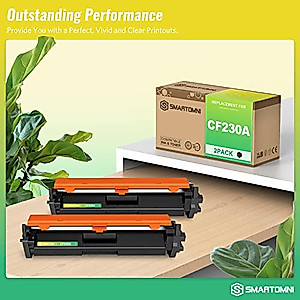 S SMARTOMNI 30A CF230A Toner Cartridge Compatible Replacement for HP 30A CF230A 30X CF230X Black Toner Use for HP Pro M203d M203dn M203dw MFP M227fdn M227fdw M227sdn (2 Pack)