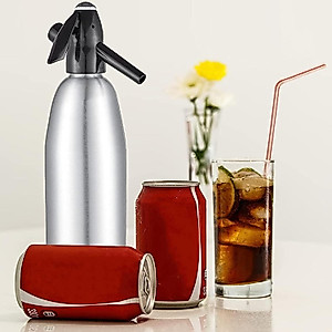 ALIMOTA Soda Streaming Machine - Carbonated Water Machine with CO2 Tanks, Sparkling Water Maker, Soda Water and Cocktail Maker Machine, All-in-one Soda Maker Solution(Silver)