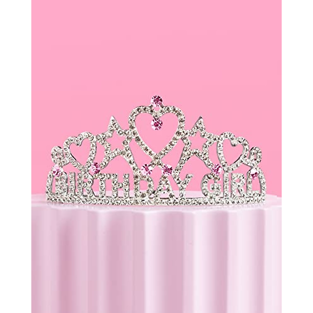 xo, Fetti Birthday Girl Tiara | Rhinestone Metal Birthday Supplies, Bday Girl Decoration, Princess Party Celebration