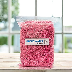 MagicWater Supply Crinkle Cut Paper Shred Filler (1/2 LB) for Gift Wrapping & Basket Filling - Pink