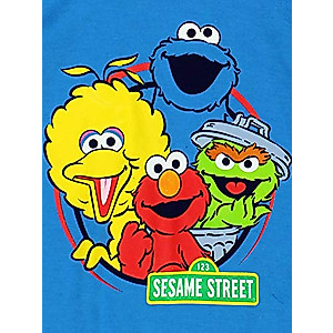 Sesame Street Boys’ Short Sleeve T-Shirt for Infant and Toddler – Blue or Red
