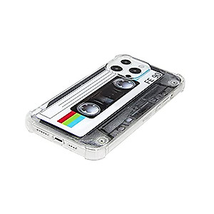 FAteamll Case for iPhone 13 Pro, Matte Finish Heavy Duty Soft Back Cover with Reinforced Corners TPU Soft Bumper Retro Cassette Tape Case Compatible with iPhone 13 Pro(6.1 Inch)