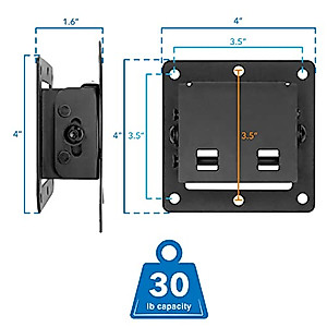 Mount-It! Small TV Monitor Wall Mount | RV TV Mount | Quick Release | Fits 13 15 17 19 20 21.5 24 25 27 32 Inch Screens | 75 100 VESA Compatible | Low-Profile Slim Design | 30lb Capacity